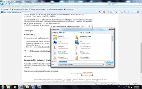 3.-Elegir lacarpeta Escritorio o alguna ubicación que podamos ubicarfácilmente para guardar el ...
